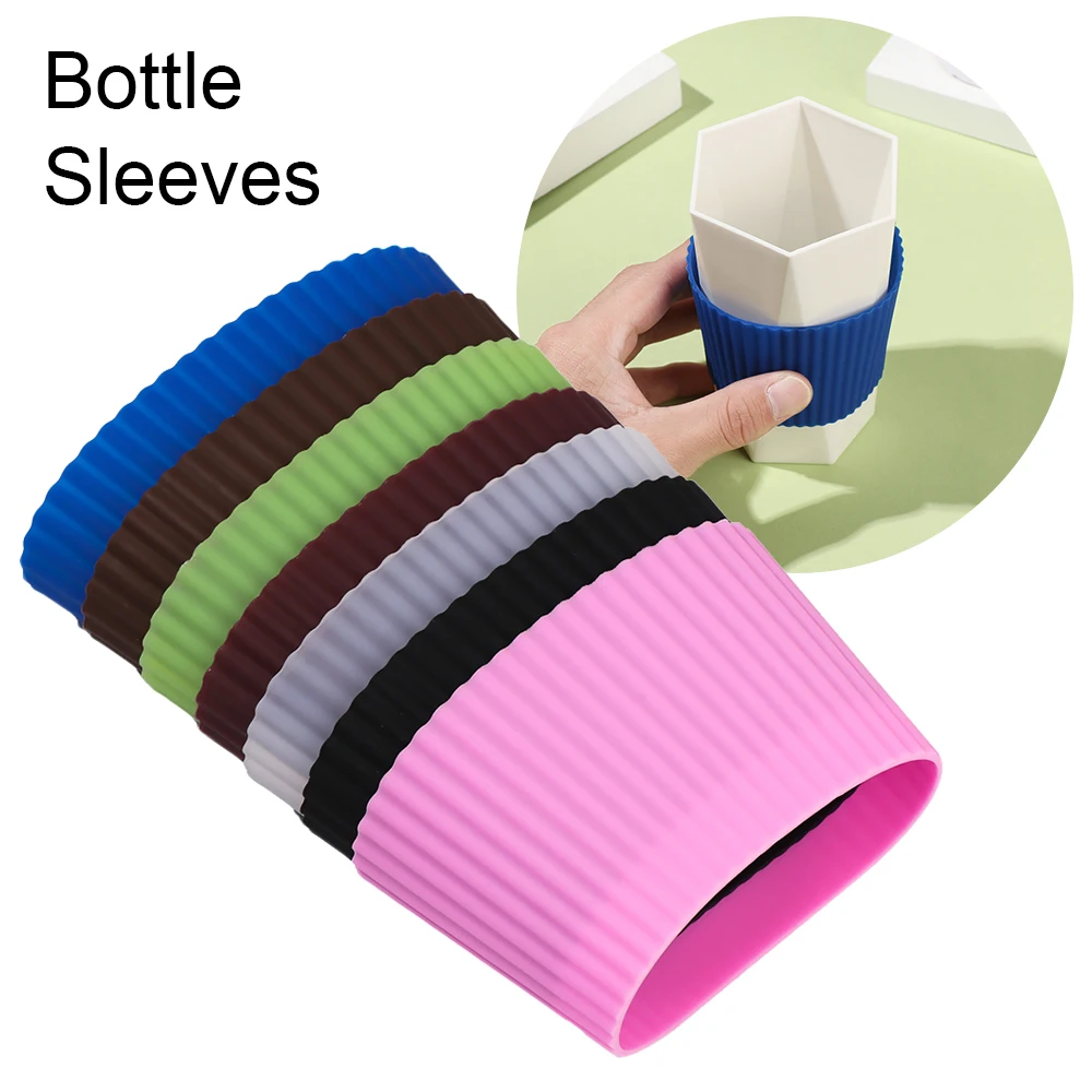Vertical-Stripe-Silicone-Non-slip-Heat-Insulation-Cup-Cover-Durable ...