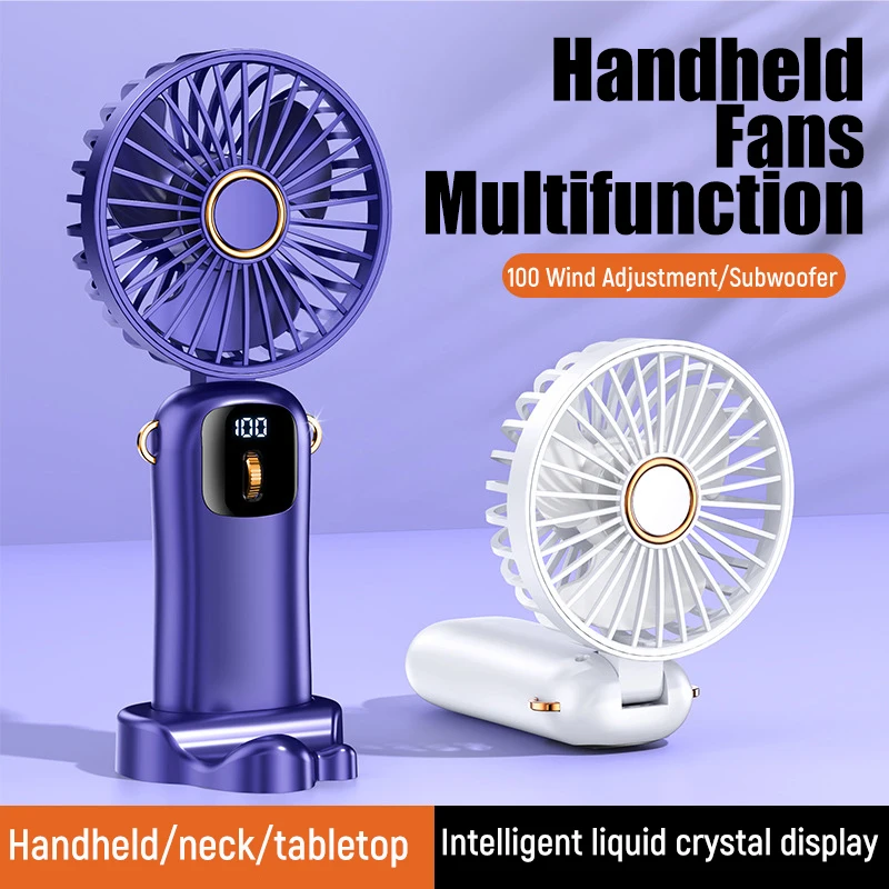 Usb-Handheld-Fan-Mini-Portable-Folding-Fan-Digital-Office-Students ...
