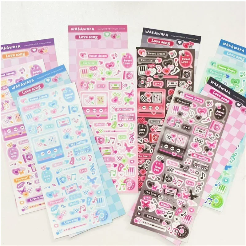 1-Pc-Butterfly-Heart-Music-Note-Pattern-Sticker-Toploader-Sticker-Kpop ...