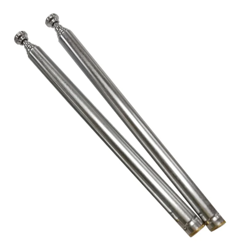 1pc Am Fm Radio Universal Antenna 5 Sections Telescopic Stainless Steel ...