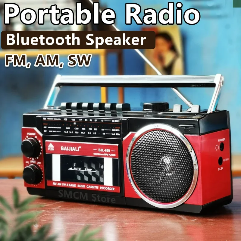 Portable-Vintage-Retro-USB-AM-FM-SW-Multiband-Radio-Stereo-Wireless ...