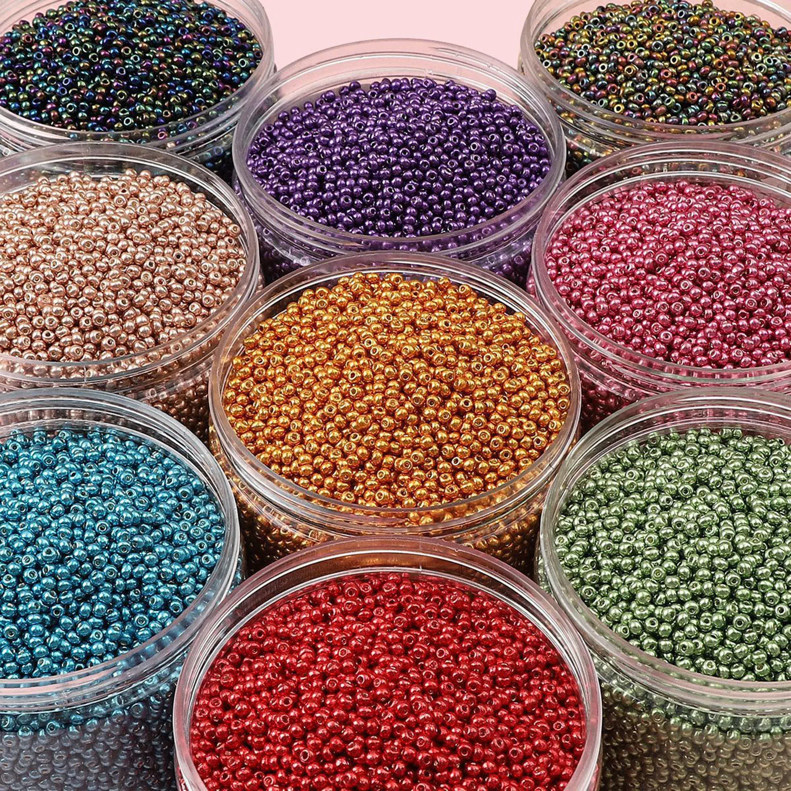 2mm/3mm/4mm Glass Seed Beads Box Czech Glass Beads For Jewelry Making ...