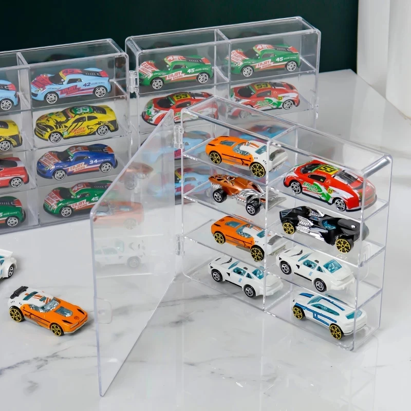 Toy-Car-Model-Display-Stand-8-Grid-1-64-Figure-Storage-Box-Display-Case ...