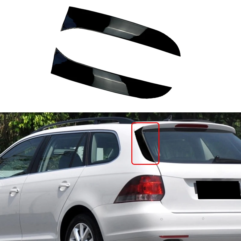 Car-Rear-Window-Side-Spoiler-ABS-Gloss-Black-Rear-Canard-Splitter-Trim ...