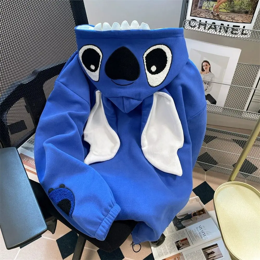 Anime Cartoon Stitch Y2k Hoodie Zipper-up Adult Coat Sweatshirt Fashion ...