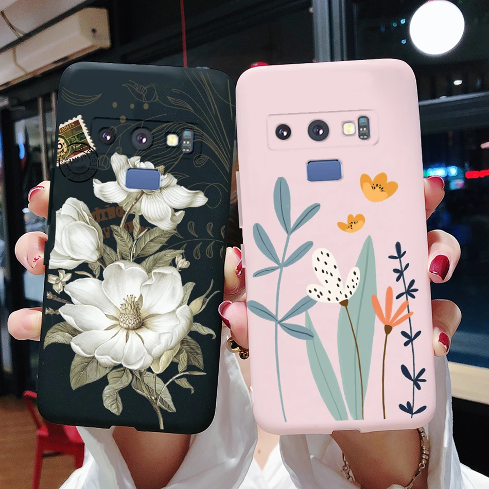 Silicone Case For Samsung Galaxy Note 9 Cute Daisy Flower Pattern Soft ...