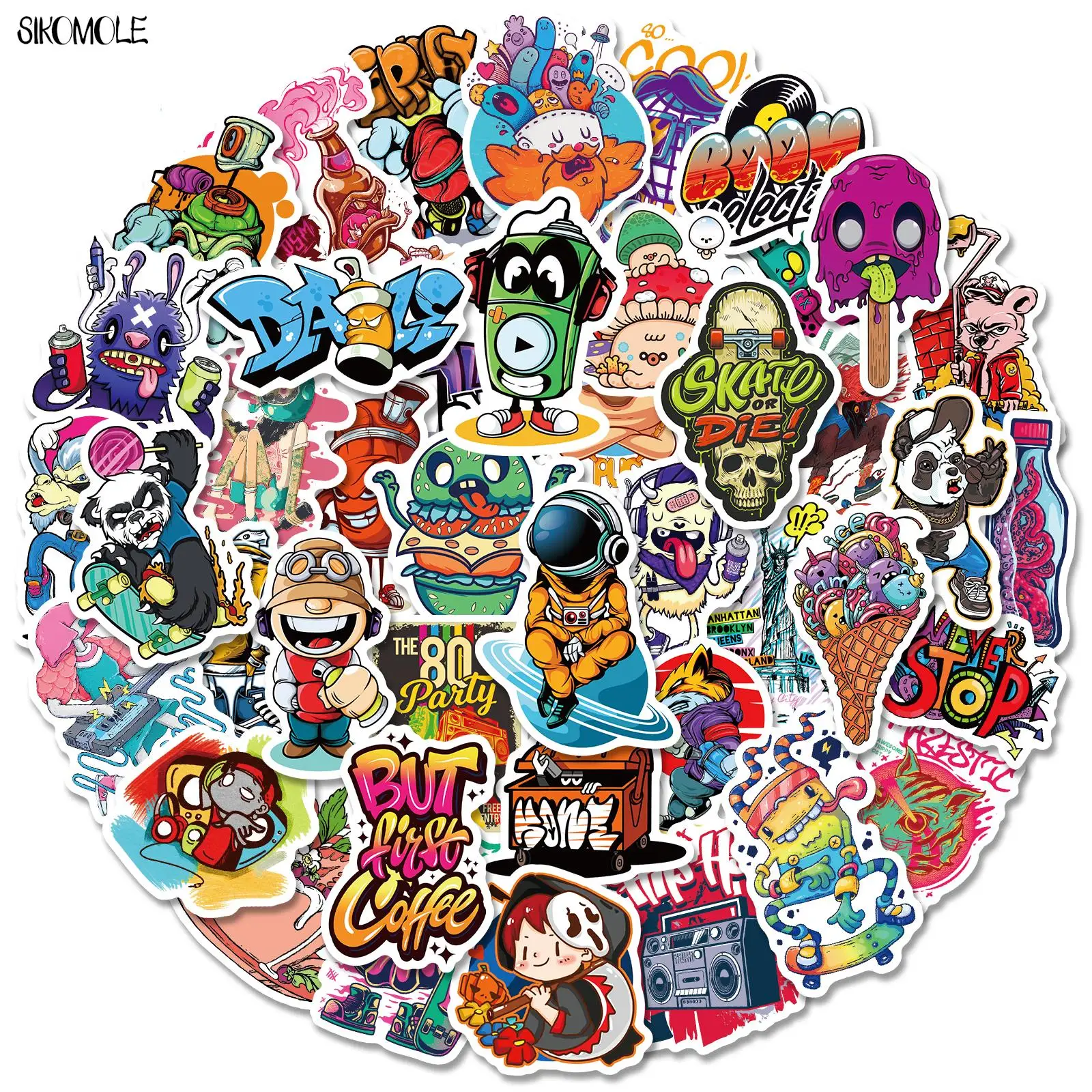 10-30-50PCS-Fashion-Cartoon-Street-Graffiti-Stickers-Cool-DIY-Toy-Car ...
