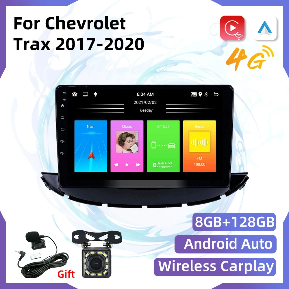Android Car Stereo Receiver For Chevrolet Trax 2017-2020 2 Din Car ...