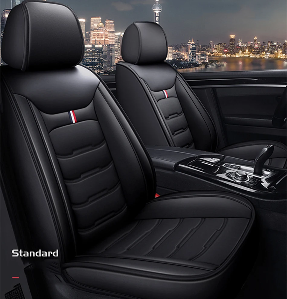Leather-Car-Seat-Covers-Universal-Full-car-seat-cushion-Airbag ...