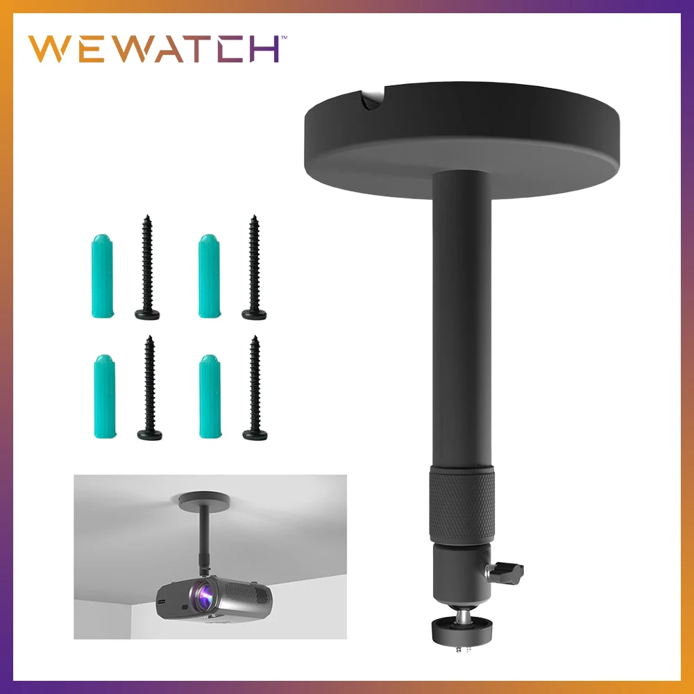 WEWATCH PS105 Projector Extendable Ceiling Mount with 1/4 inch Mounting ...