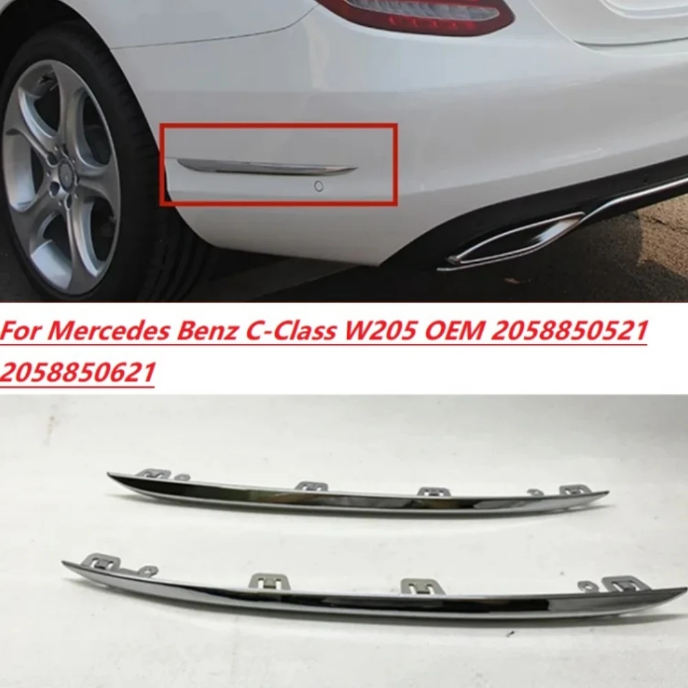 Rear-bumper-chrome-decorative-strip-For-Mercedes-Benz-C-Class-W205-OEM ...