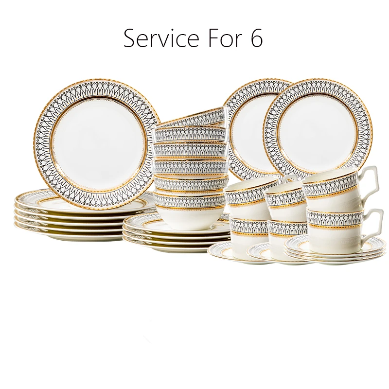 Nordic-Fine-Bone-China-Plates-Set-Dinner-Serving-Kitchen-Dessert-Plate ...