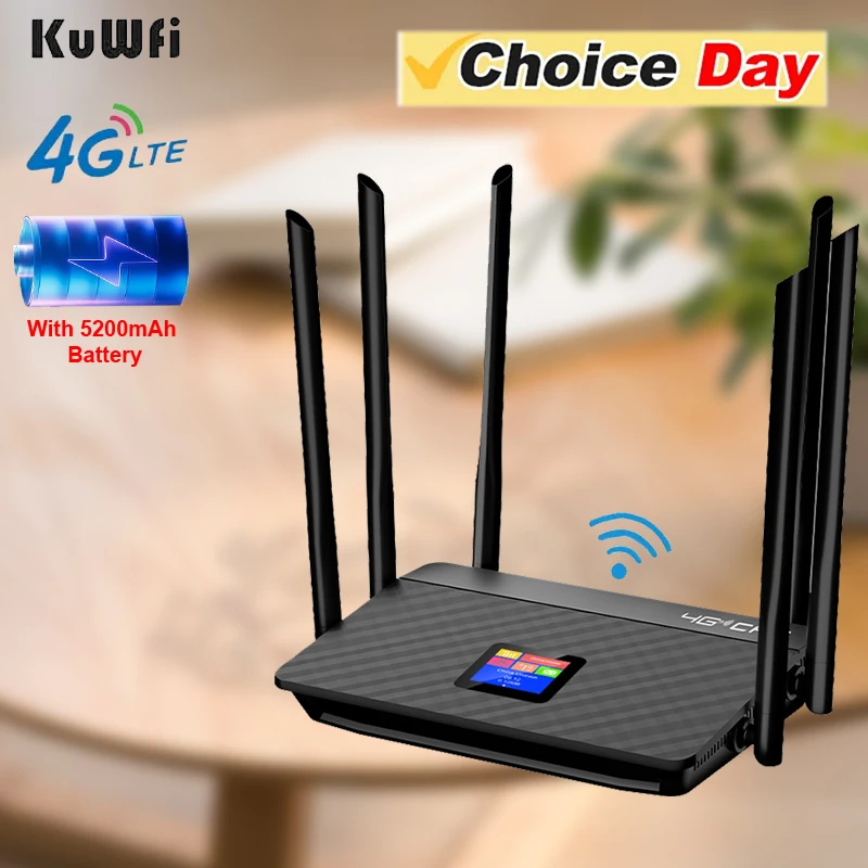 KuWFi-5200mAh-4G-LTE-Router-Wireless-CPE-Wi-Fi-Router-6pcs-High-Gain ...