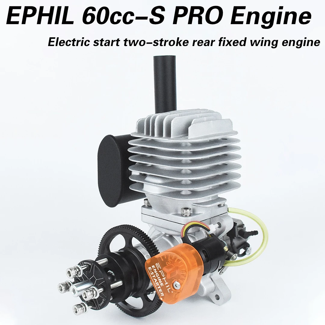 EPHIL 60cc-S PRO Model Airplane Engine With Electric Start, Two-Stroke ...