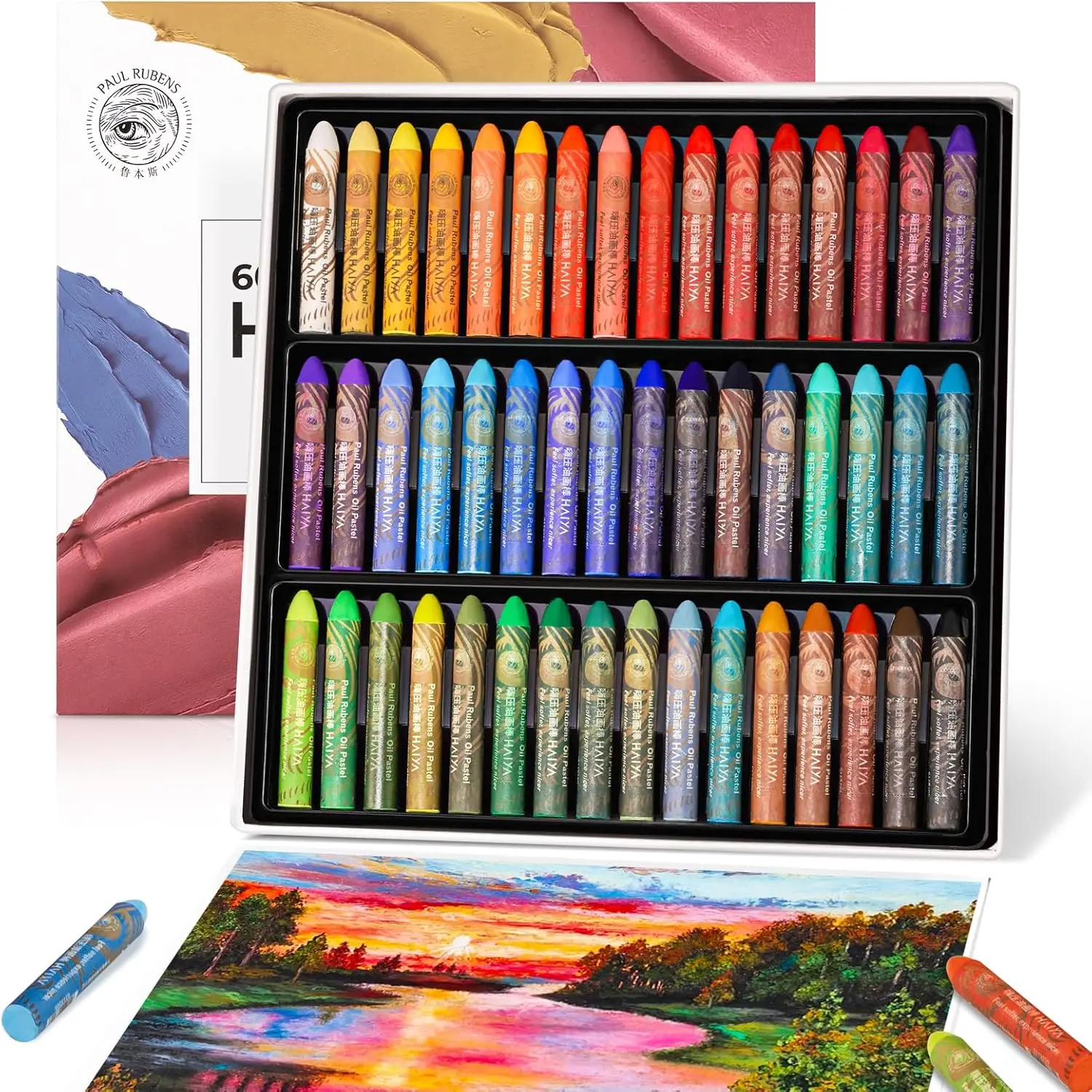 Paul-Rubens-Oil-Pastel-Chalk-Set-48-Colors-High-Quality-Oil-Pastel-Non ...