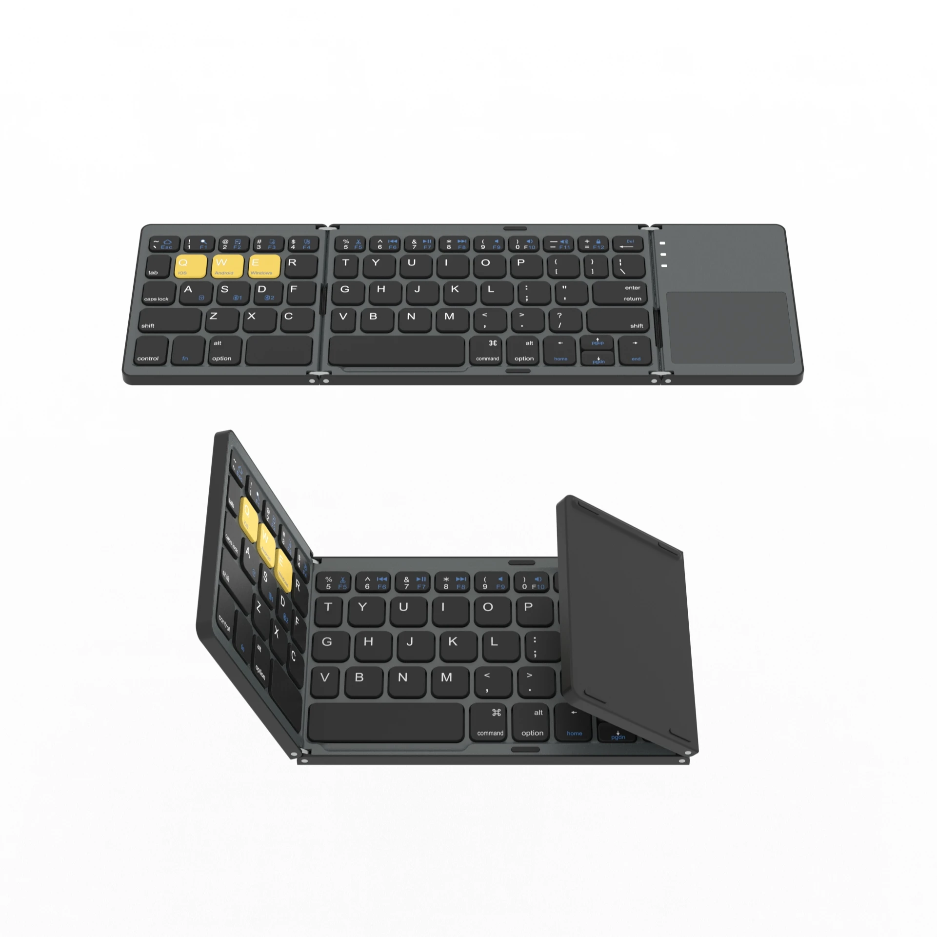 Black-Layout-foldable-bt-Wireless-Folding-bluetooth-keyboard-qwerty-and ...