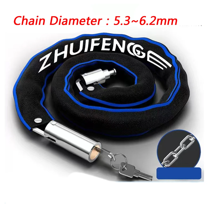 Metal-Chain-Lock-60-65-85cm-Anti-Theft-Heavy-Duty-Safety-Lock-Padlock ...