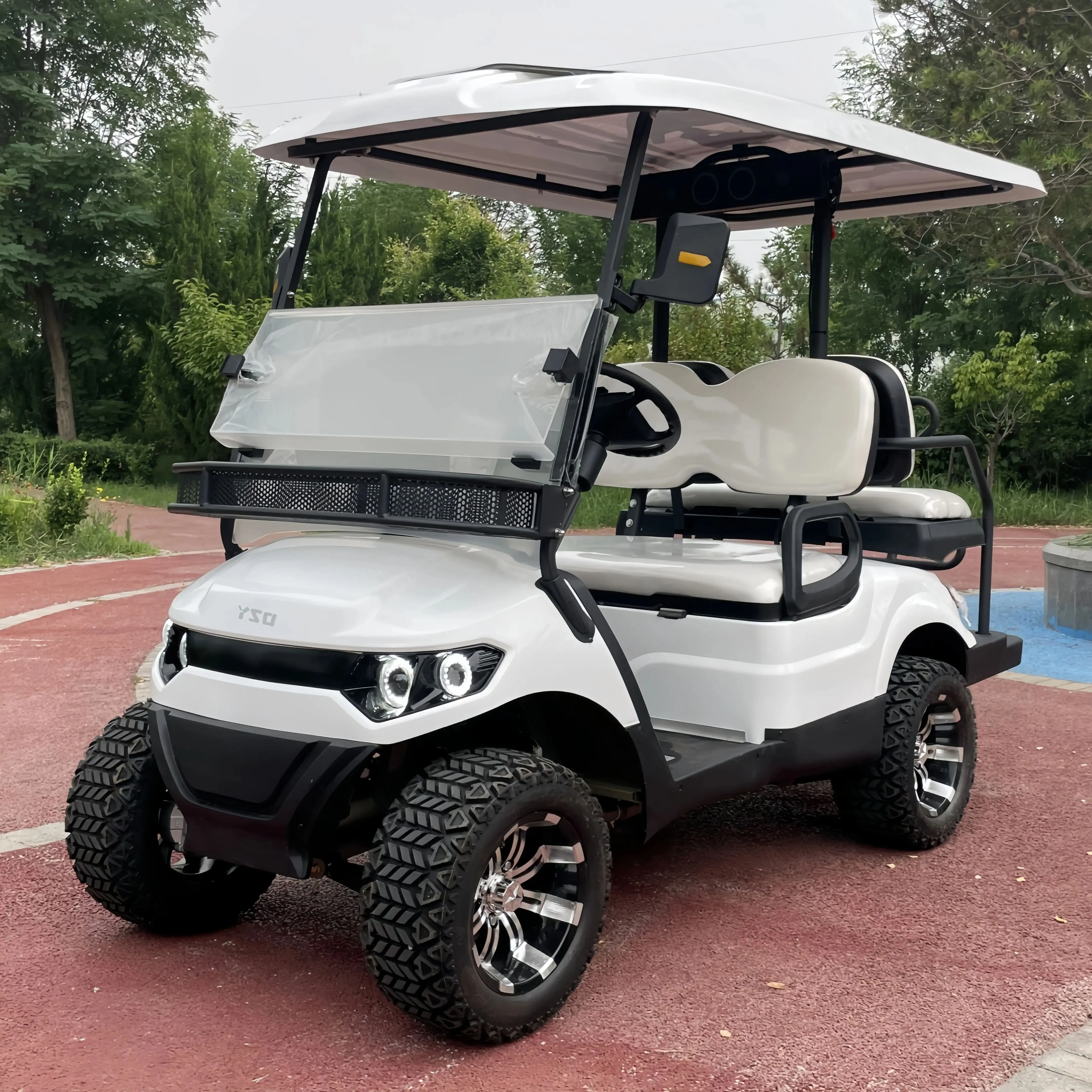 Factory ODM high-end 4-seater electric golf cart, amusement park ...