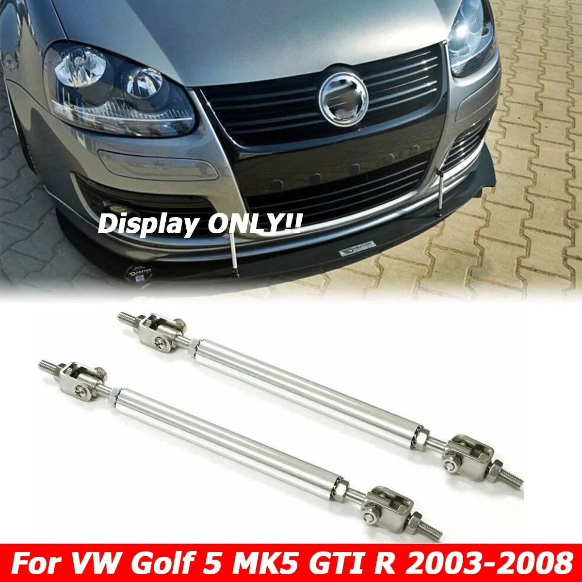 2PCS-Universal-Front-Rear-Bumper-Lip-Splitter-Strut-Rod-Tie-Support-Bar ...