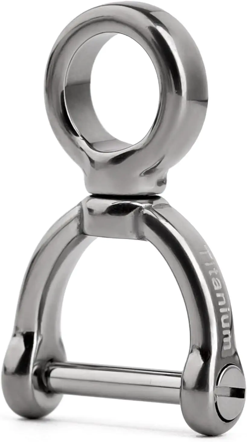 Titanium Swivel D-Rings with Screw Shackle Horseshoe U Shape Key Ring ...