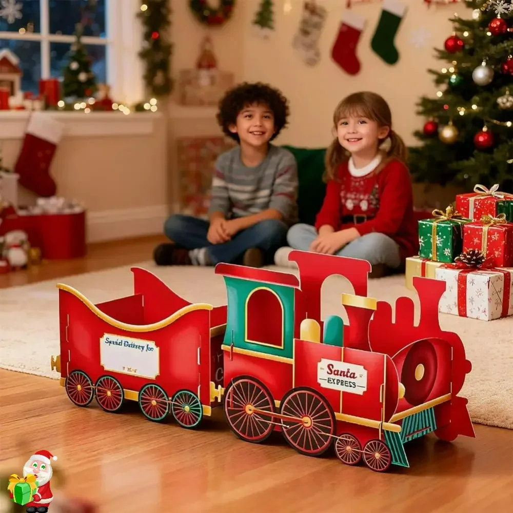 Festive Santa Train Gift Box Xmas Christmas Decoration Candy Storage ...