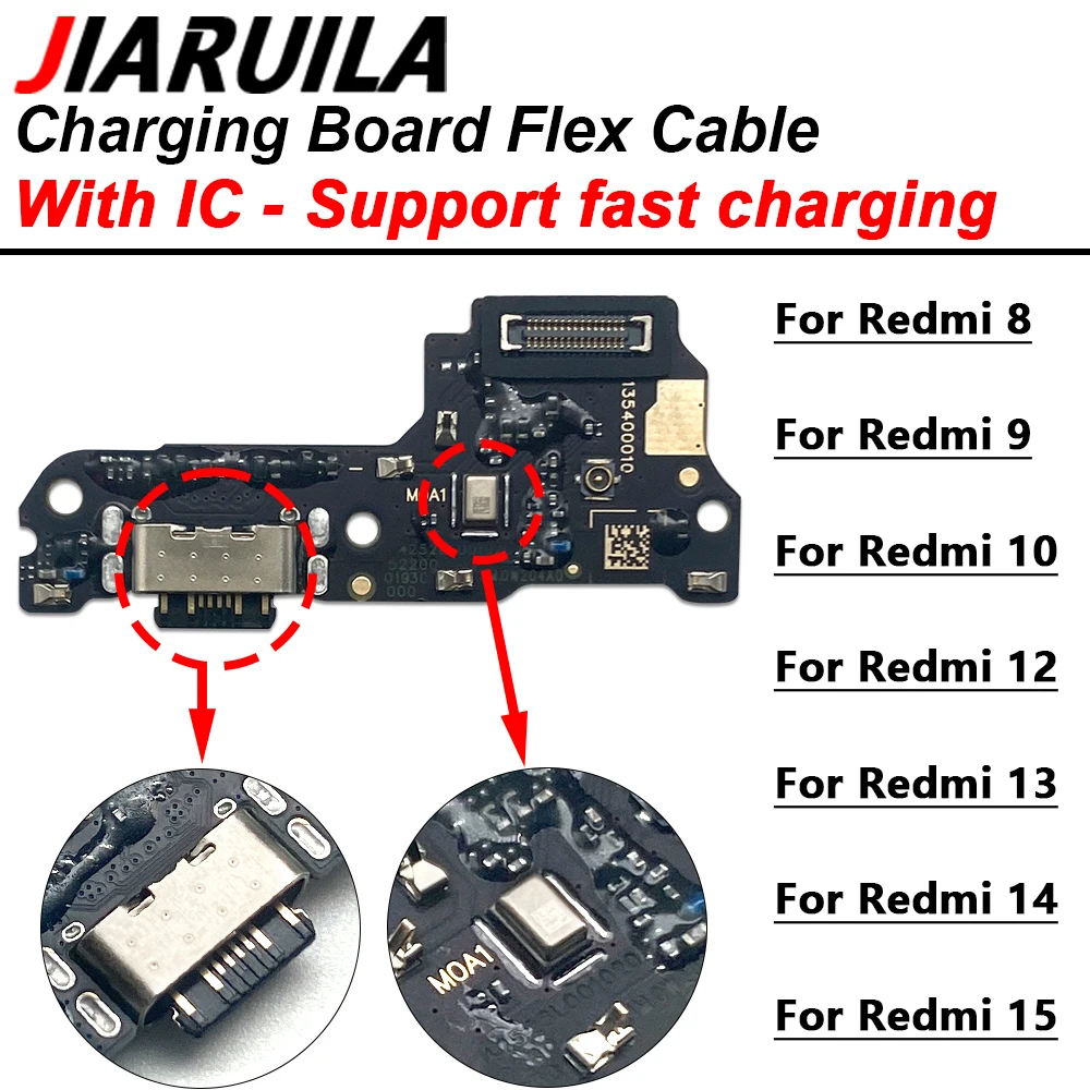 USB Charging Dock Board Flex Cable Connector For Redmi 15 15C 14C 14R ...