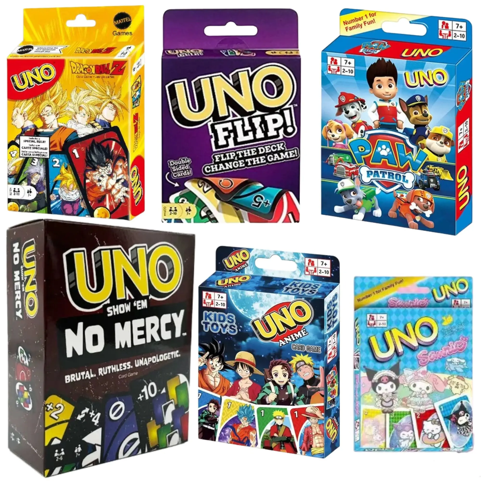 UNO-Dragon-Ball-Z-Matching-Card-Game-SHOWEM-NO-MERCY-Multiplayer-Family ...