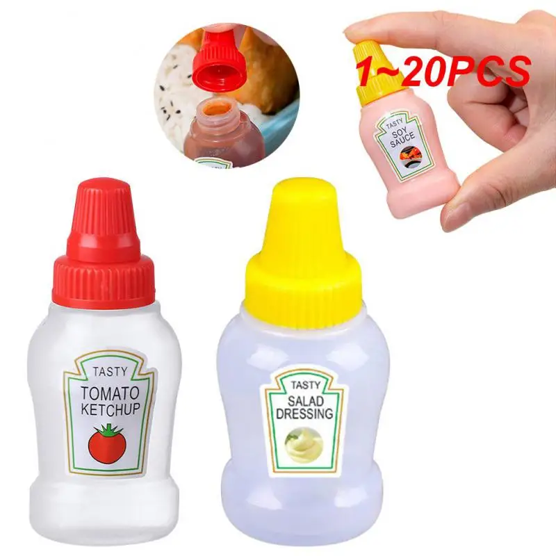 1-20PCS-Portable-Mini-Ketchup-Bottle-Small-Size-Sauce-Squeeze-Bottle ...