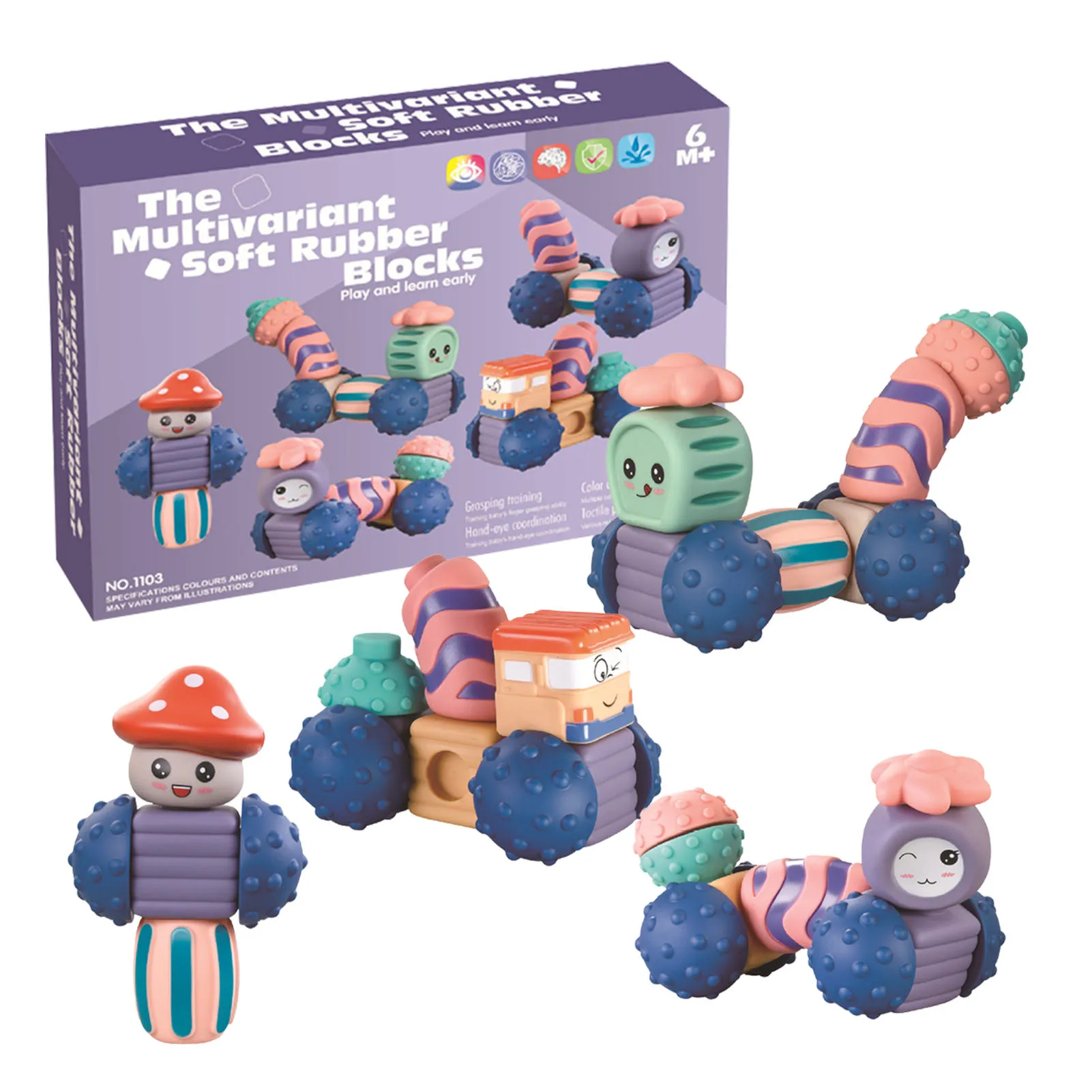 Interlocking-Blocks-For-Kids-Toddler-Building-Blocks-Toys-Soft-Glue ...