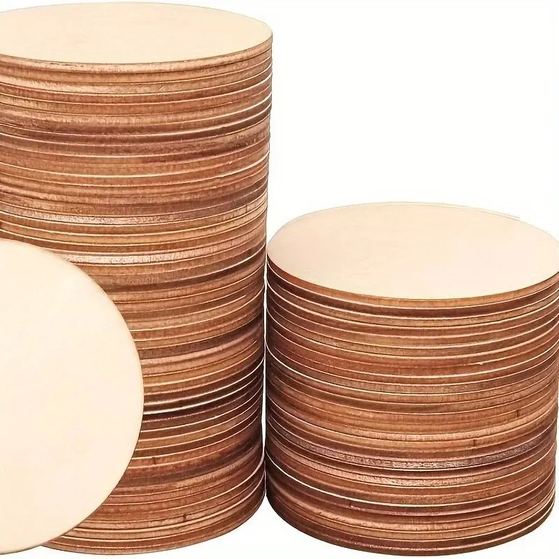 30pcs-4in-10cm-Round-Wood-Discs-For-Crafts-Wooden-Cutout-Tiles-Wood ...