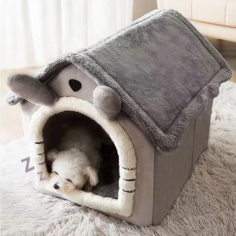 Soft-Pet-Bed-Tent-House-Dog-Kennel-Cat-Bed-Indoor-Warm-Dog-House-with ...