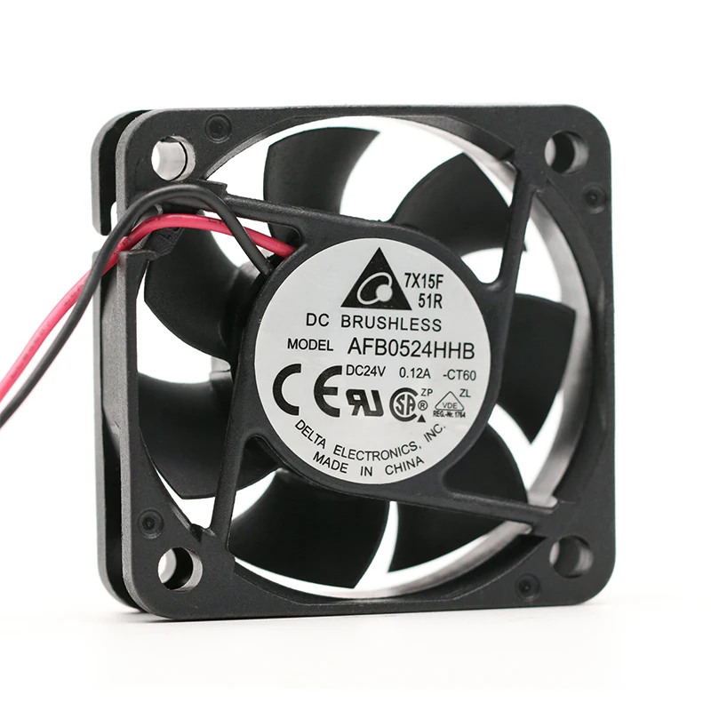 original AFB0524HHB 5015 24V 0.12A 5CM 2-wire high air volume double ...