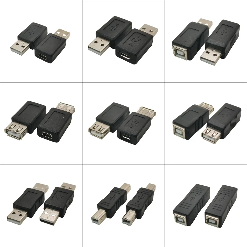 USB-2-0-Adapter-Mini-Micro-USB-Male-to-Female-Type-B-USB-Extension ...