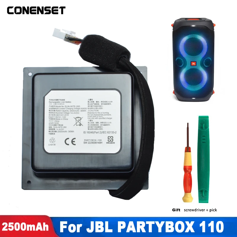 14.4v 2500mah Sun-inte-260 Replacement Battery For Jbl Partybox 100 ...