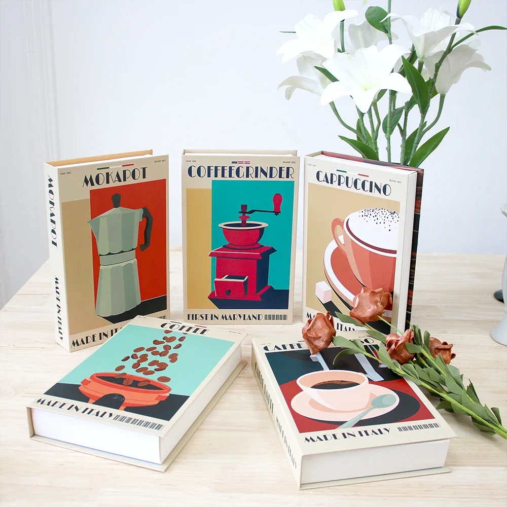 Fashionable Coffee Luxury Fake Books Decoration Coffee Table Decorative ...