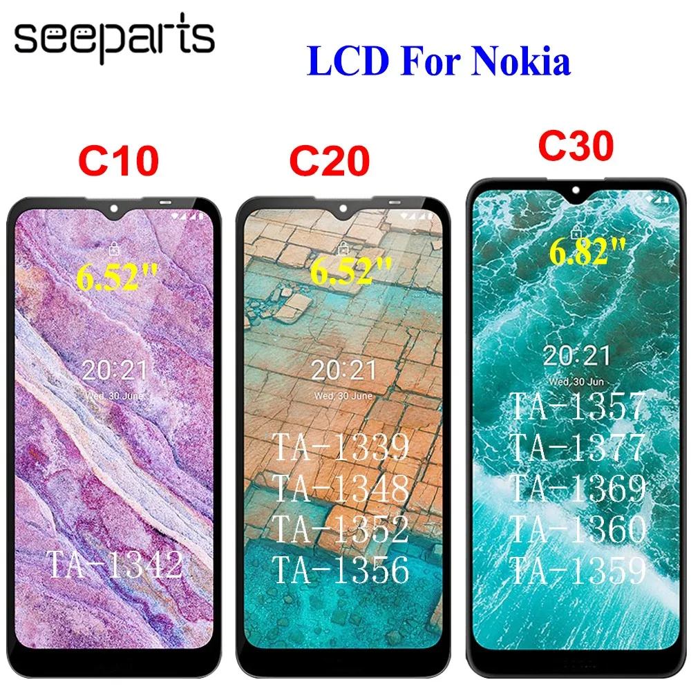 Pantalla-LCD-para-Nokia-C10-TA-1342-montaje-de-digitalizador-con ...