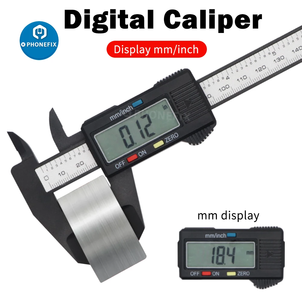 150mm Vernier Calipers Electronic Digital Caliper Carbon Fiber Ruler ...