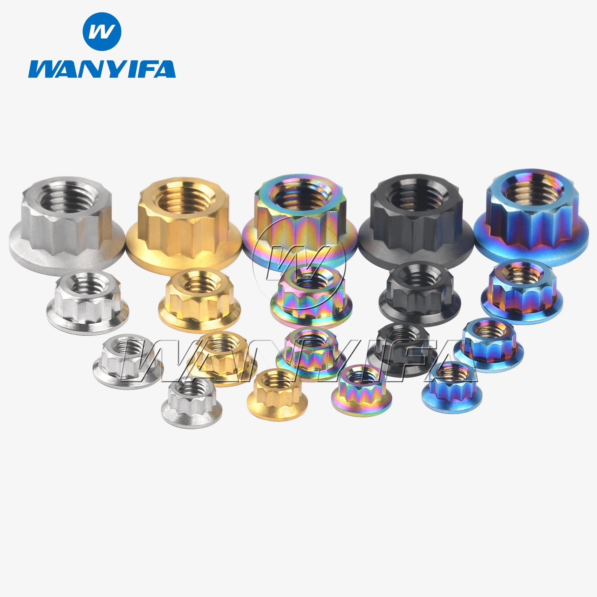 Wanyifa-Titanium-Nut-M5-M10-Flange-12-Point-Bi-Hex-Nuts-for-Motorcycle ...