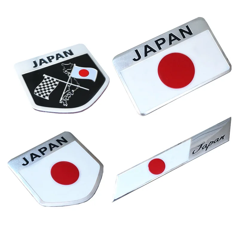 3D Aluminum JAPAN National Flag Map Car Motorcycle Styling Badge Emblem ...