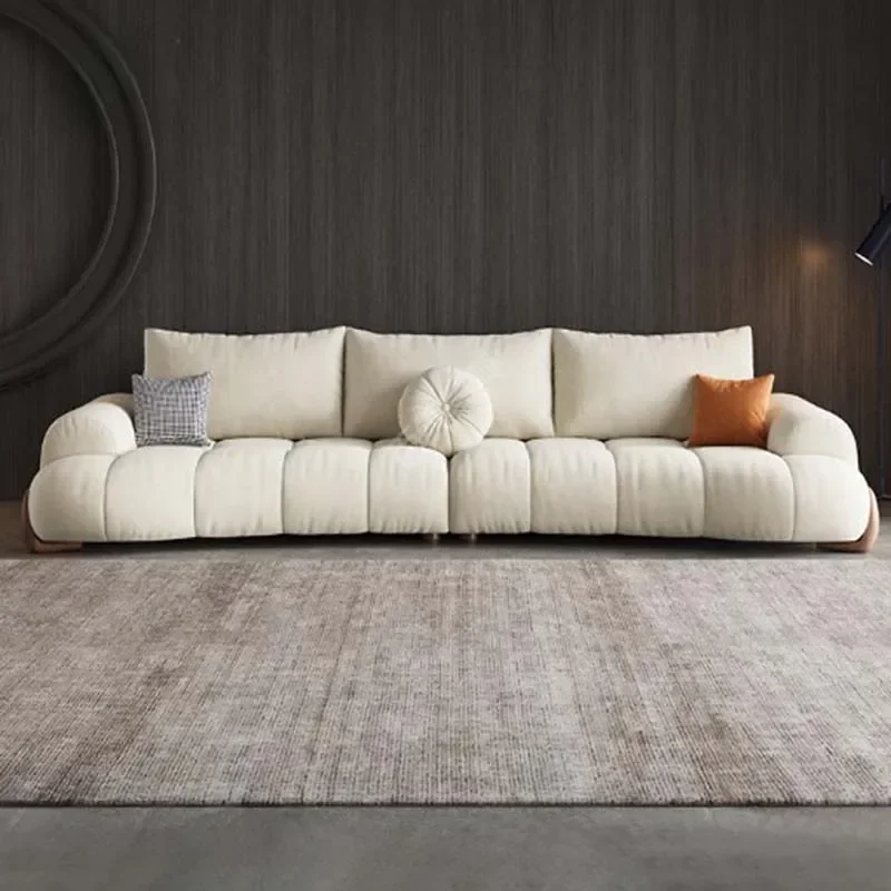 Cute Curved Couches Living Room Comfortable Foam Designer Puffs Sofa ...