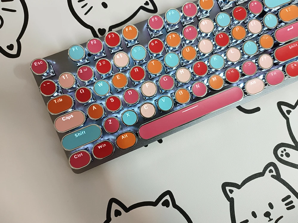 Retro-Steampunk-Style-Plated-Doubleshot-Keycaps-for-Mechanical-Keyboard ...