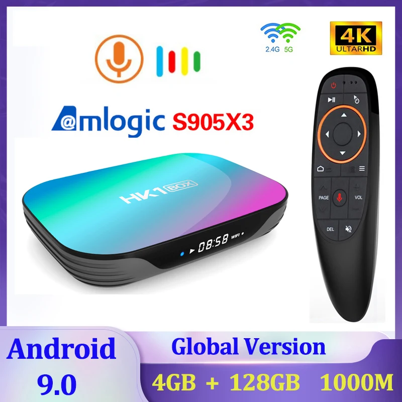 HK1-BOX-Smart-TV-BOX-Amlogic-S905X3-Android-9-0-4GB-RAM-64GB-ROM-128GB ...