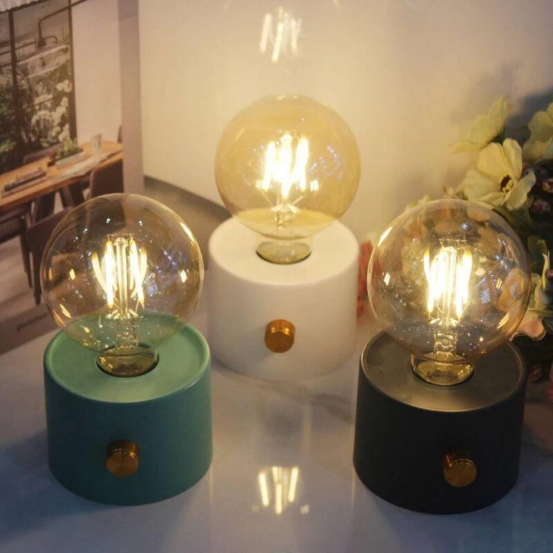 LED-Night-Light-Battery-Powered-Bulb-Lamp-Desktop-Office-Light-Retro ...