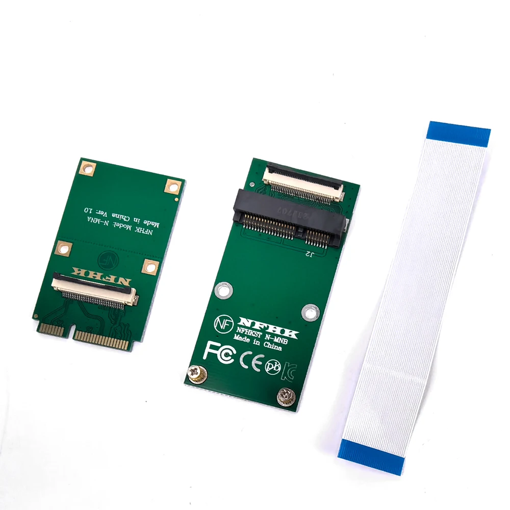 Ultra-Slim-Mini-PCIe-Male-to-Female-Extension-Cable-mSATA-SSD-slot-half ...