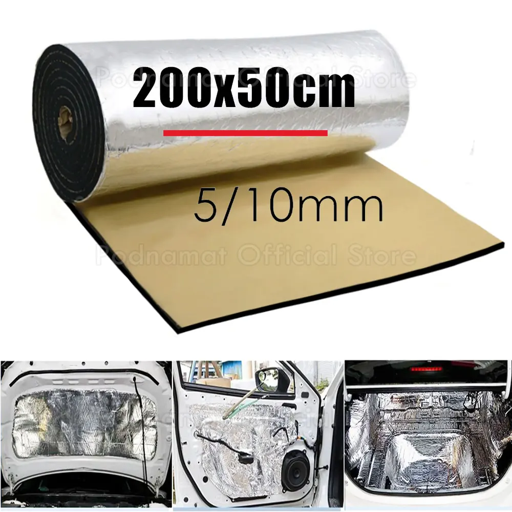 200cm-50cm-Car-Sound-Deadener-Deadening-Mat-for-Car-Hood-Engine-Bonnet ...