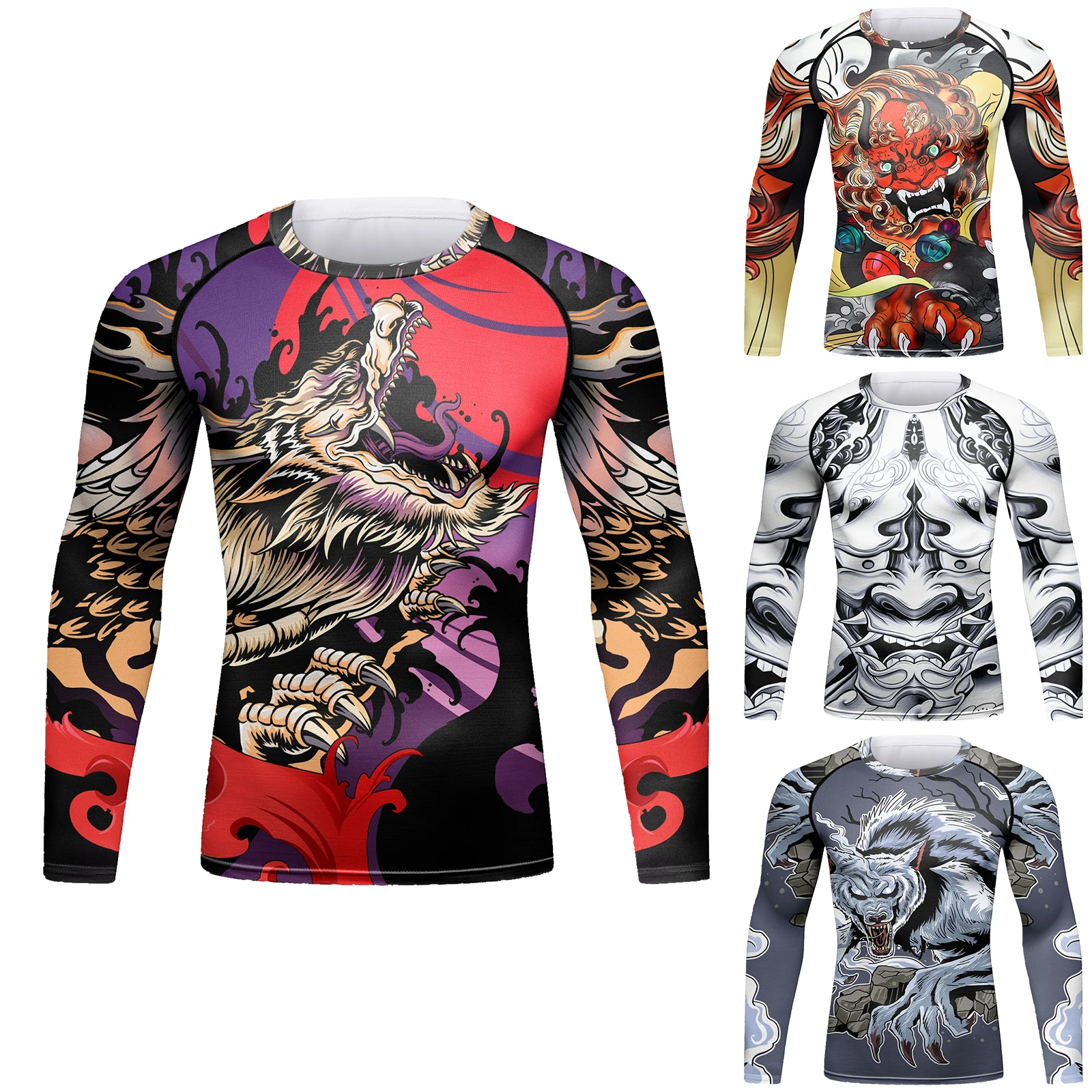 Free-shipping-Men-Compression-Gym-Fitness-Shirts-Cool-Graphic-Fightwear ...