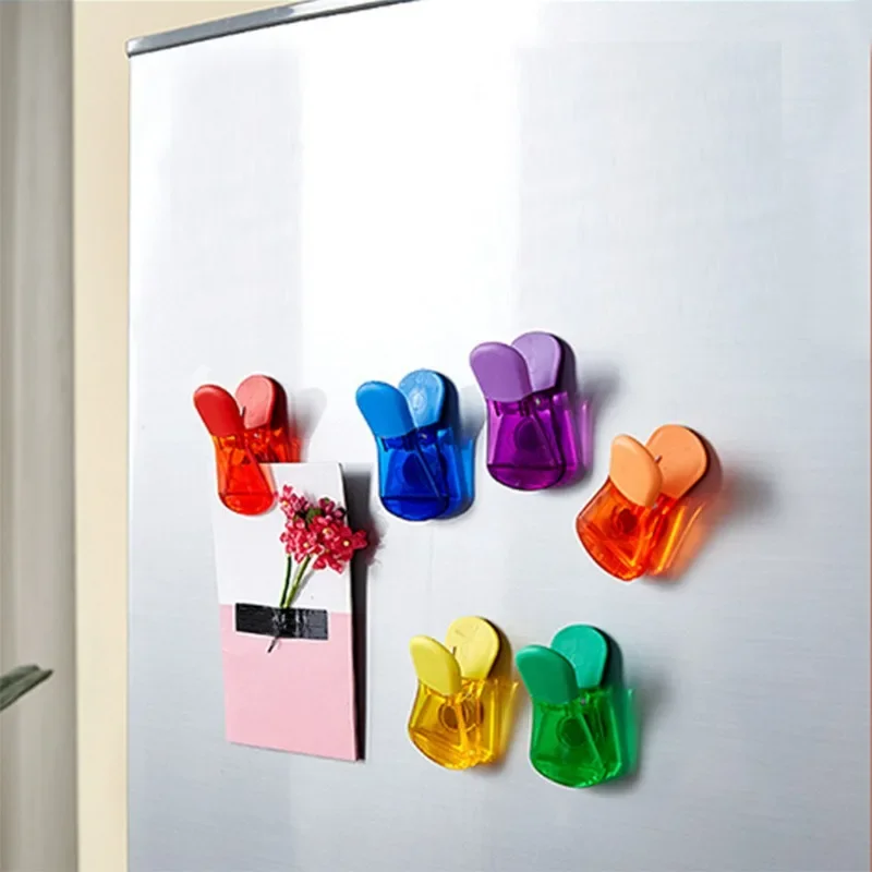 6pcs-Kitchen-Magnetic-Plastic-Bag-Clips-Ziplock-Refrigerator-Message ...