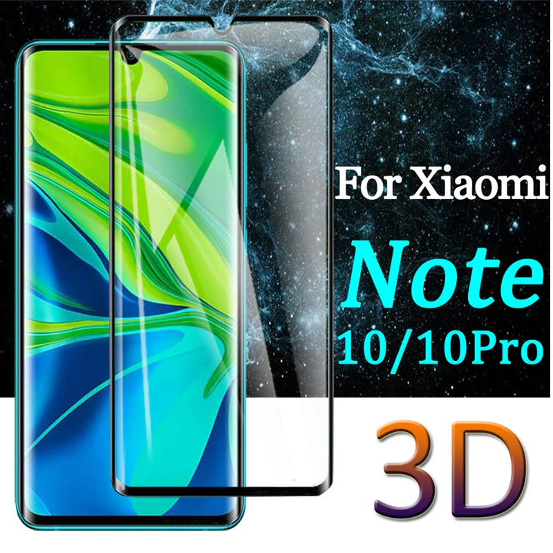 3D Curved Tempered Glass For Xiaomi Mi Note 10 Pro Full Cover Explosion ...