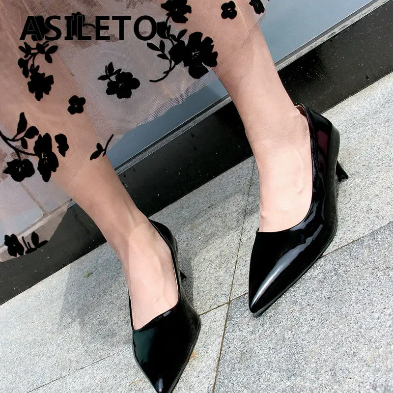 ASILETO-Brand-Women-Pumps-Pointed-Toe-Small-Heels-3cm-Slip-On-Sexy ...