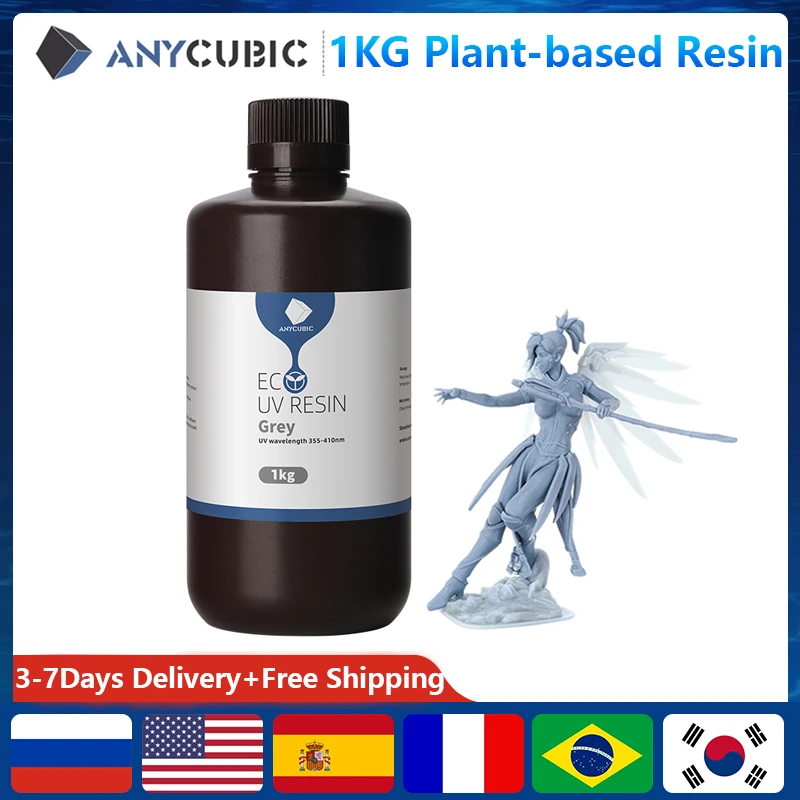 ANYCUBIC ECO UV Resin 1KG Plant based Resin For Photon Mono Safety Low ...